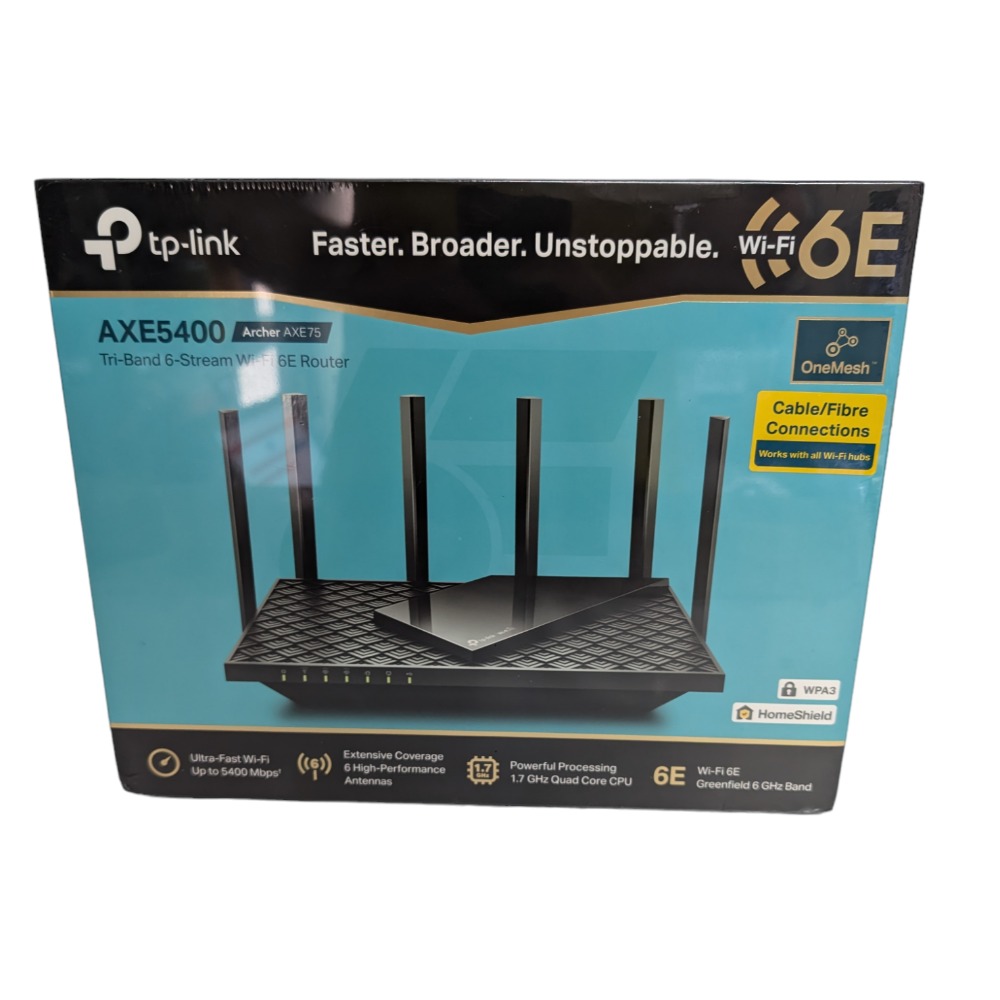 New TP Link TP-LINK ARCHER AXE75 AXE5400 TRI-BAND GIGABIT WI-FI 6E ...